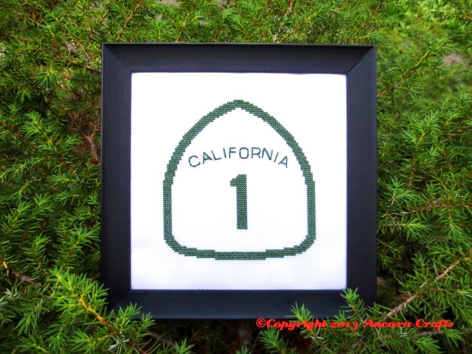 California Cross Stitch Pattern Highway Road Sign PDF - Etsy