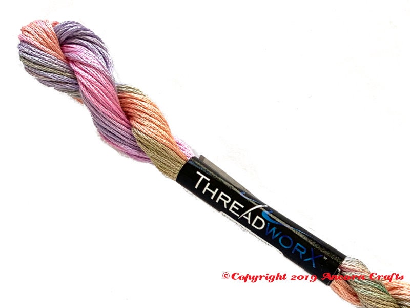 Threadworx 1149 Variegated Rainbow Embroidery Floss Rainbow | Etsy