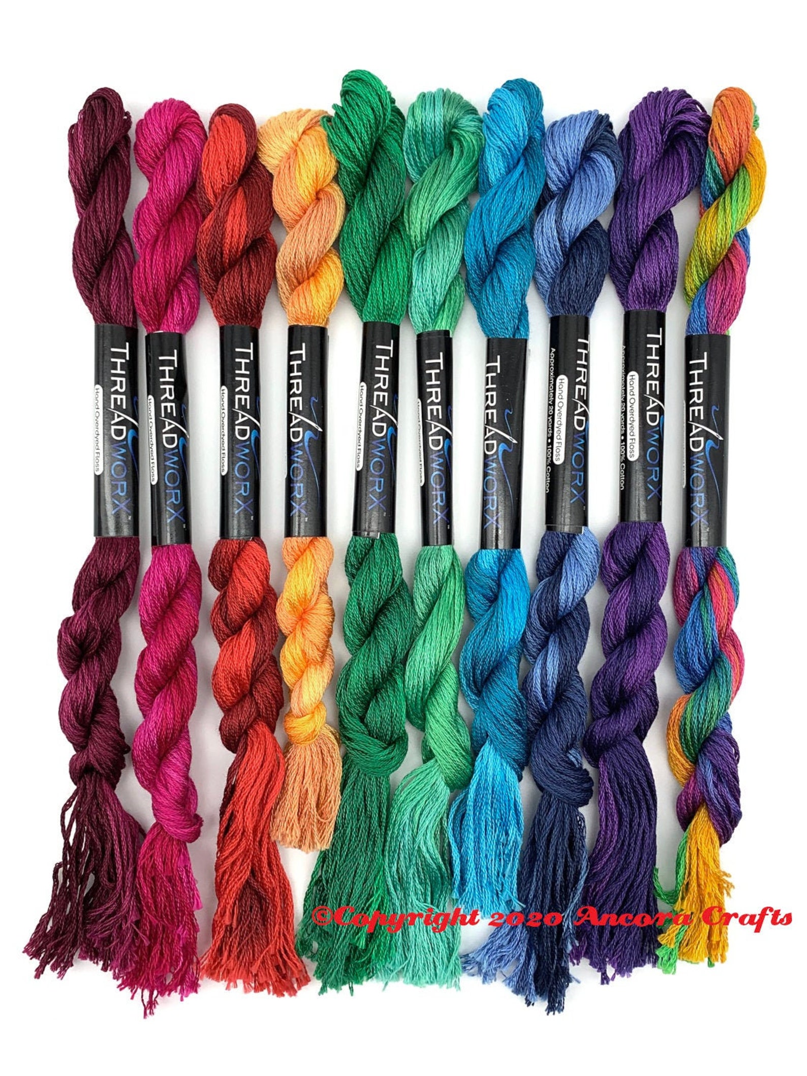 Threadworx Rainbow Collection 10 Colors Variegated - Etsy