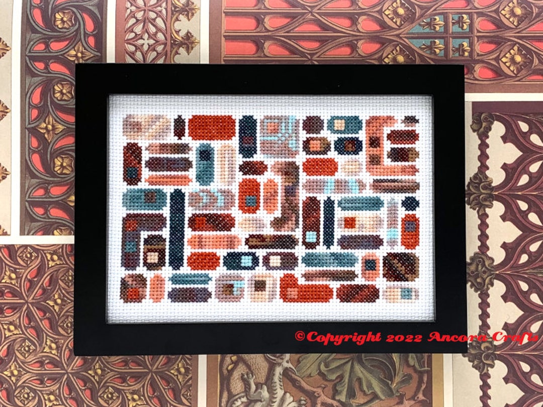 Mid Century Modern Sampler Cross Stitch Pattern PDF - Etsy