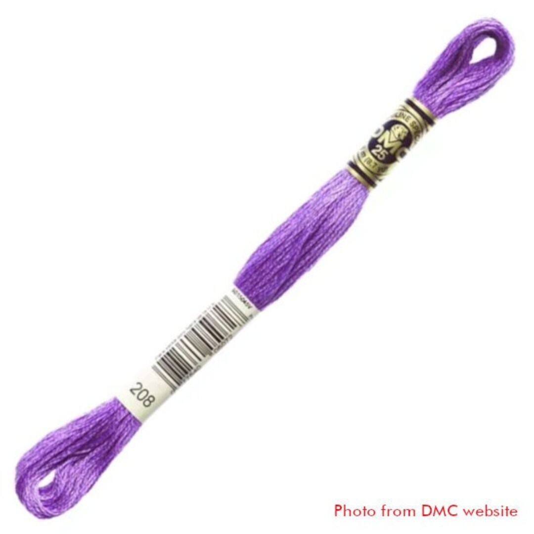 DMC 208 Floss - 6 Strand Embroidery Floss - Very Dark Lavender - Etsy