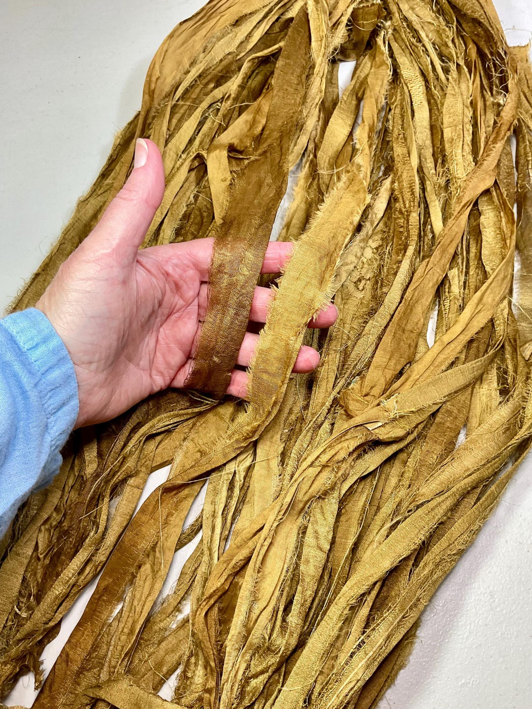 10 Yd Sari Ribbon Dark Mustard Yellow Junk Journal Tassel Jewelry ...