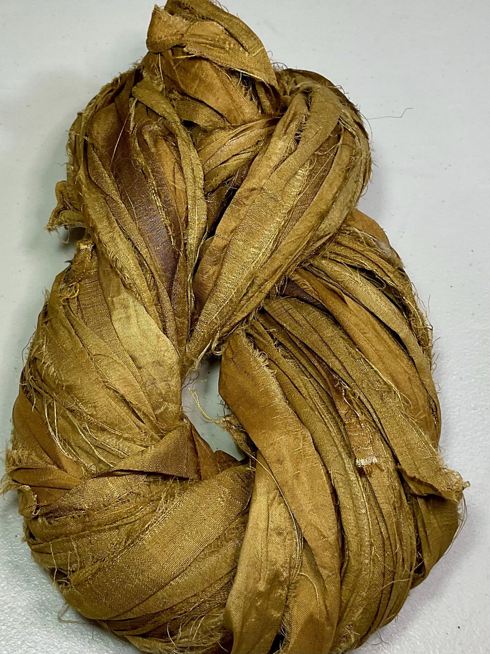 10 Yd Sari Ribbon Dark Mustard Yellow Junk Journal Tassel Jewelry ...