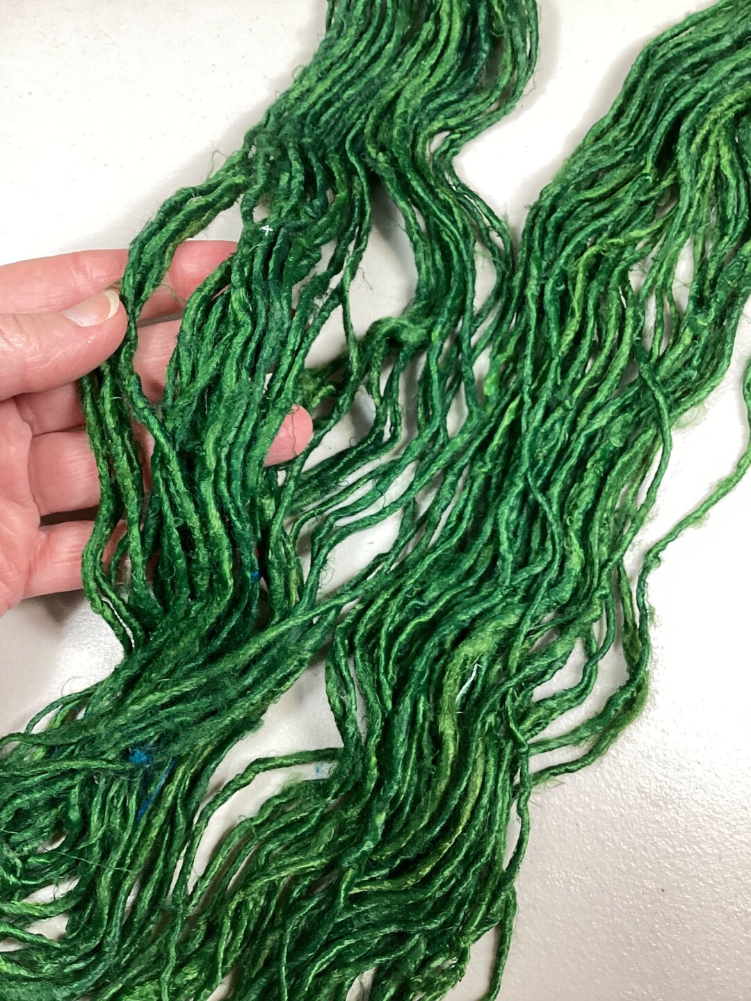 10 Yard Banana Fiber Dark Green Yarn Tassel Junk Journal Vegan Friendly ...