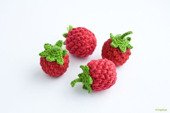 Raspberry crochet crochet fruit child toy crochet raspberry eco toy ...