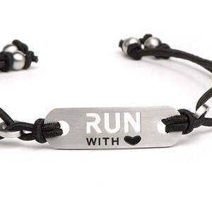 RUN With Heart - Running Adjustable ATHLETE INSPIRED Bracelet, Run ...