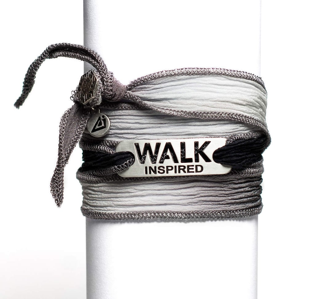 WALK Inspired ATHLETE INSPIRED Walking Silk Wrap Inspirational Bracelet ...