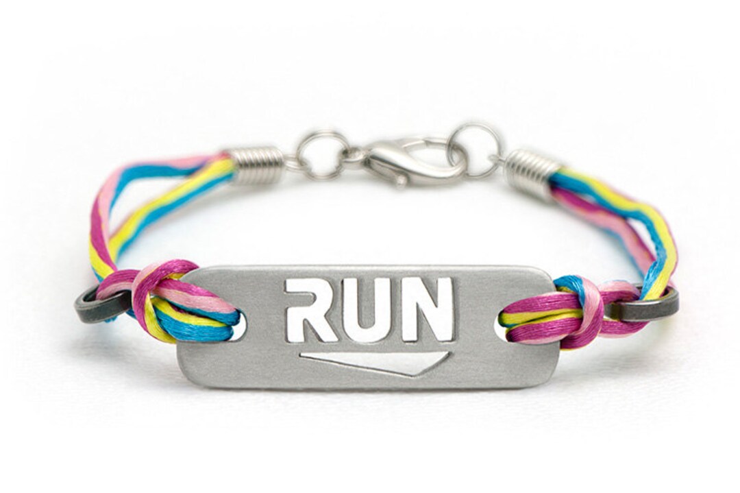 RUN Running Bracelet: Multicolor, Black, & Pink, ATHLETE INSPIRED ...