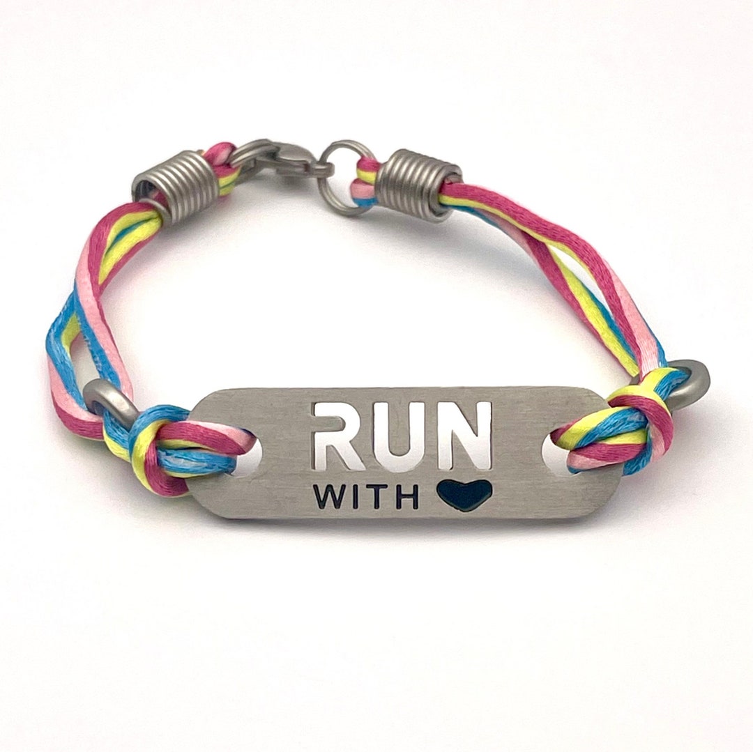 Run With Heart, Cross Country or RUN Running Bracelet Multicolor ...