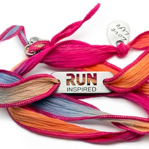 RUN Inspired - Run Silk Wrap Bracelet - Pink, ATHLETE INSPIRED Run ...