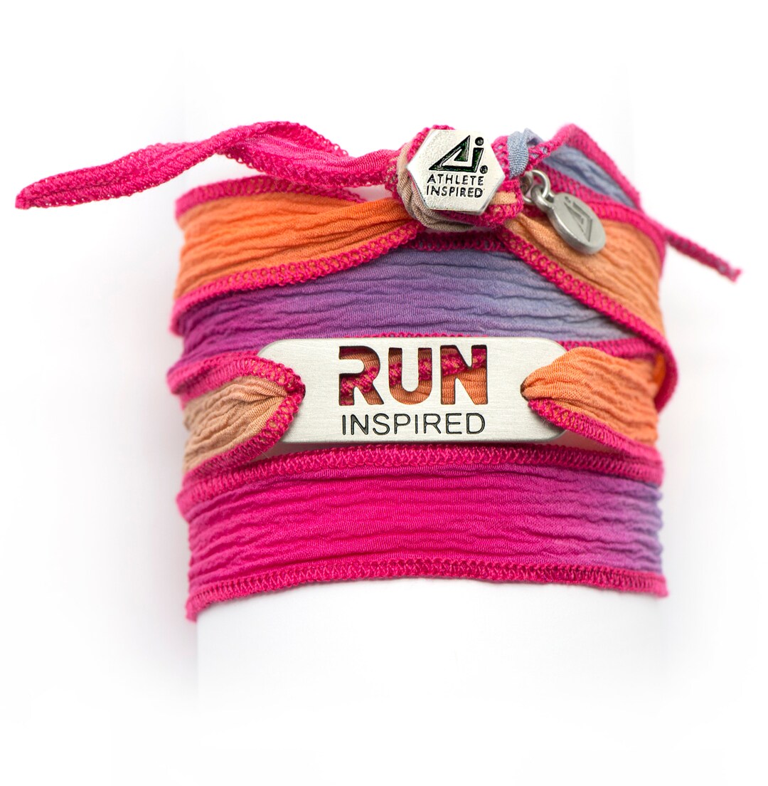 RUN Inspired - Run Silk Wrap Bracelet - Pink, ATHLETE INSPIRED Run ...