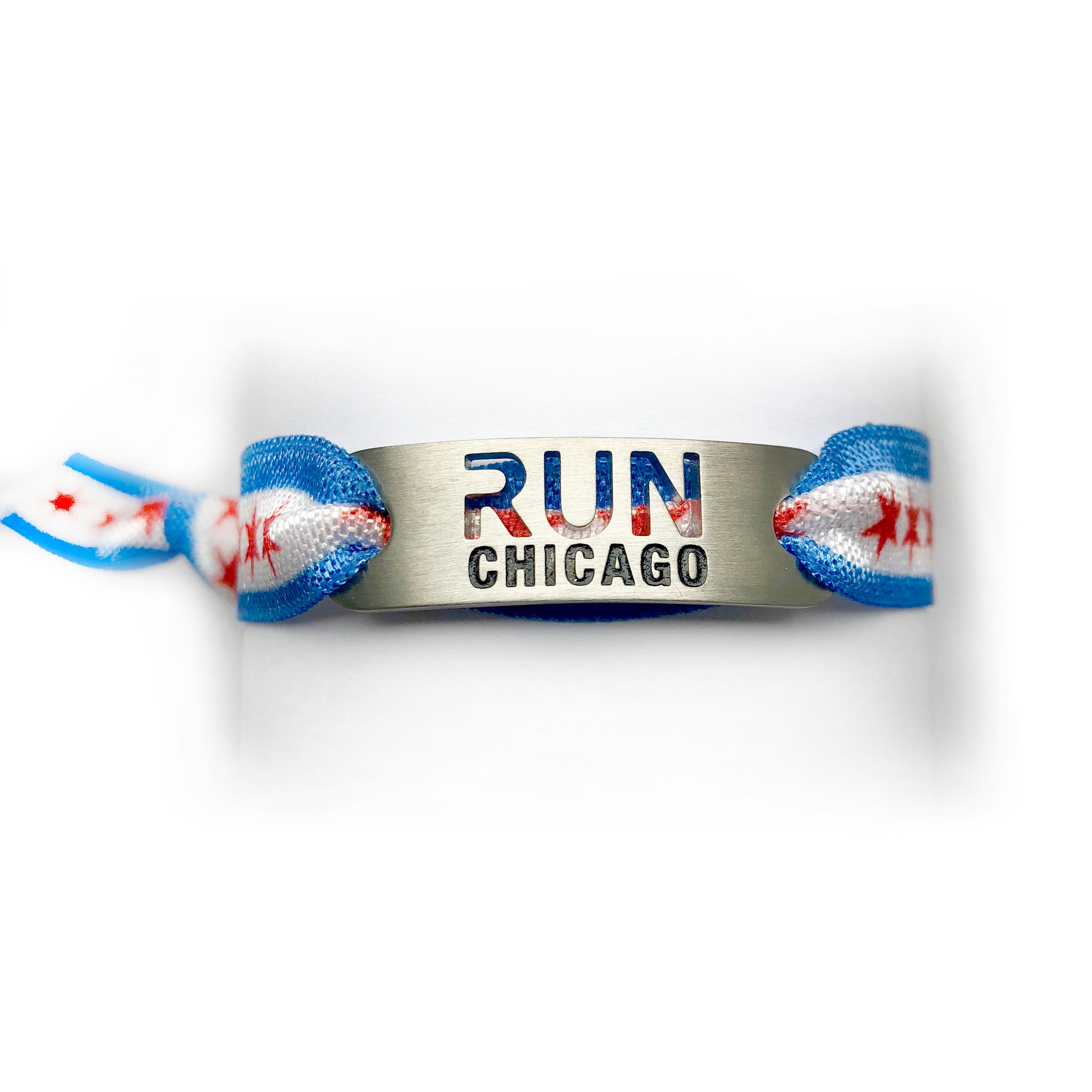 RUN With Heart - Running Chicago Flag Bracelet Adjustable Stretch ...