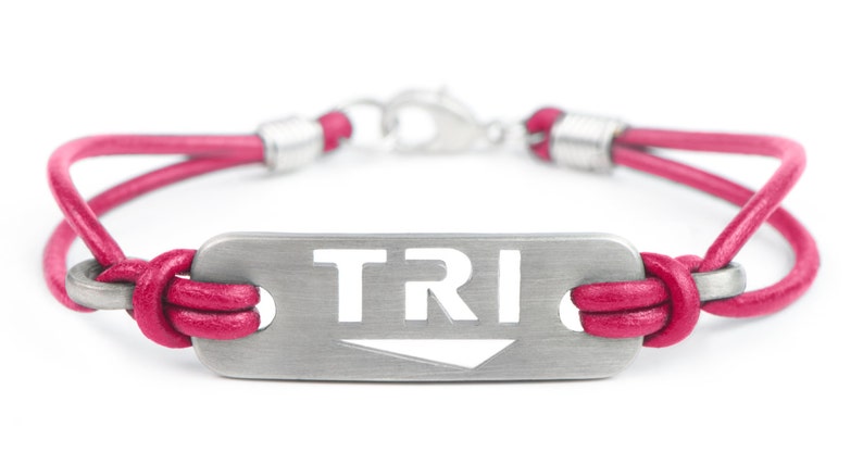 Triathlon Bracelet TRI Pink Black or Multi ATHLETE | Etsy
