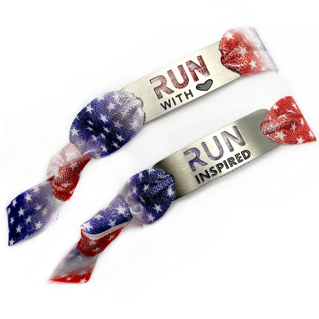USA Tie Stretch Running Bracelet, America Marathon, Half Marathon ...