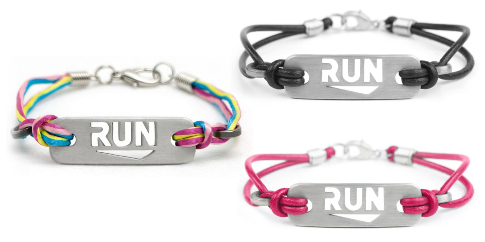 RUN - Running Bracelet: Multicolor, Black, & Pink, ATHLETE INSPIRED ...