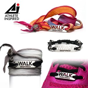 WALK Inspired ATHLETE INSPIRED Walking Silk Wrap Inspirational Bracelet ...