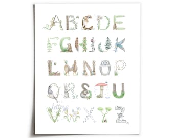 New York City Alphabet Print | Framed Watercolor Print | NYC Print ...