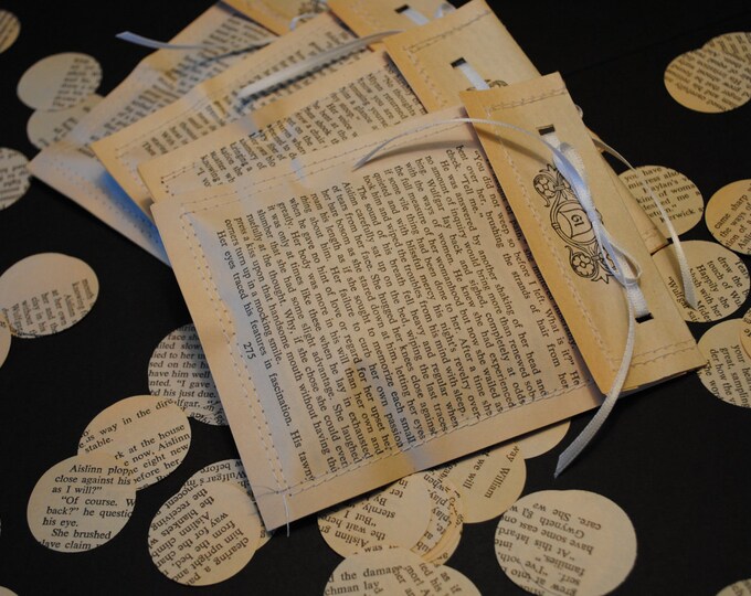Vintage Book Confetti in Custom Envelopes, Wedding Confetti, Paper ...