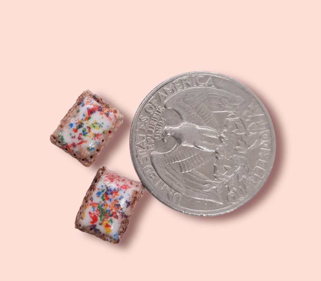 2 Polymer Clay Miniature Pop Tarts; Choice of Strawberry, Chocolate ...