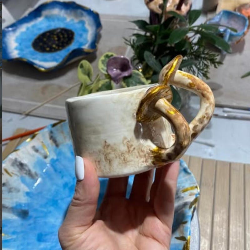 Ceramic Sculptural Mug - Etsy