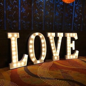 Big Marquee Sign 4pc LOVE PLAY Lighted Marquee Letters Custom ...