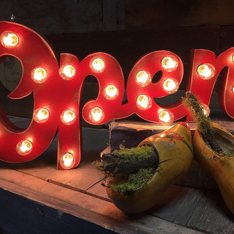 Vintage Open Sign - Etsy