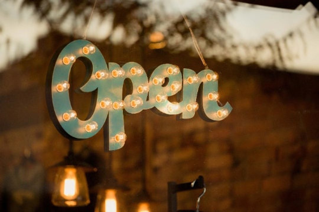 In Stock OPEN Sign Lighted Marquee Large Custom Vintage Inspired Wood ...