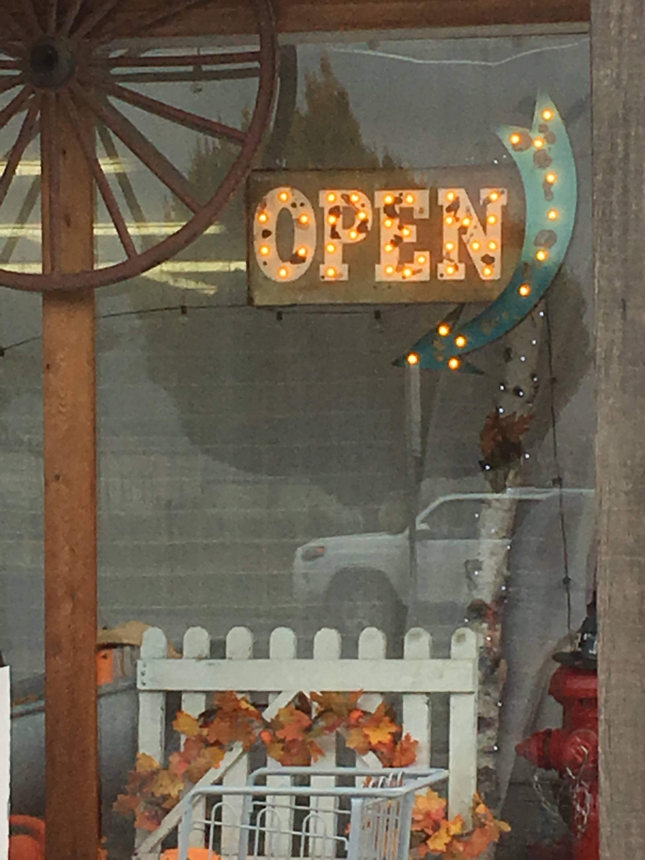 Marquee Sign Open Sign Large Metal Custom Lighted OPEN Sign with Arrow ...