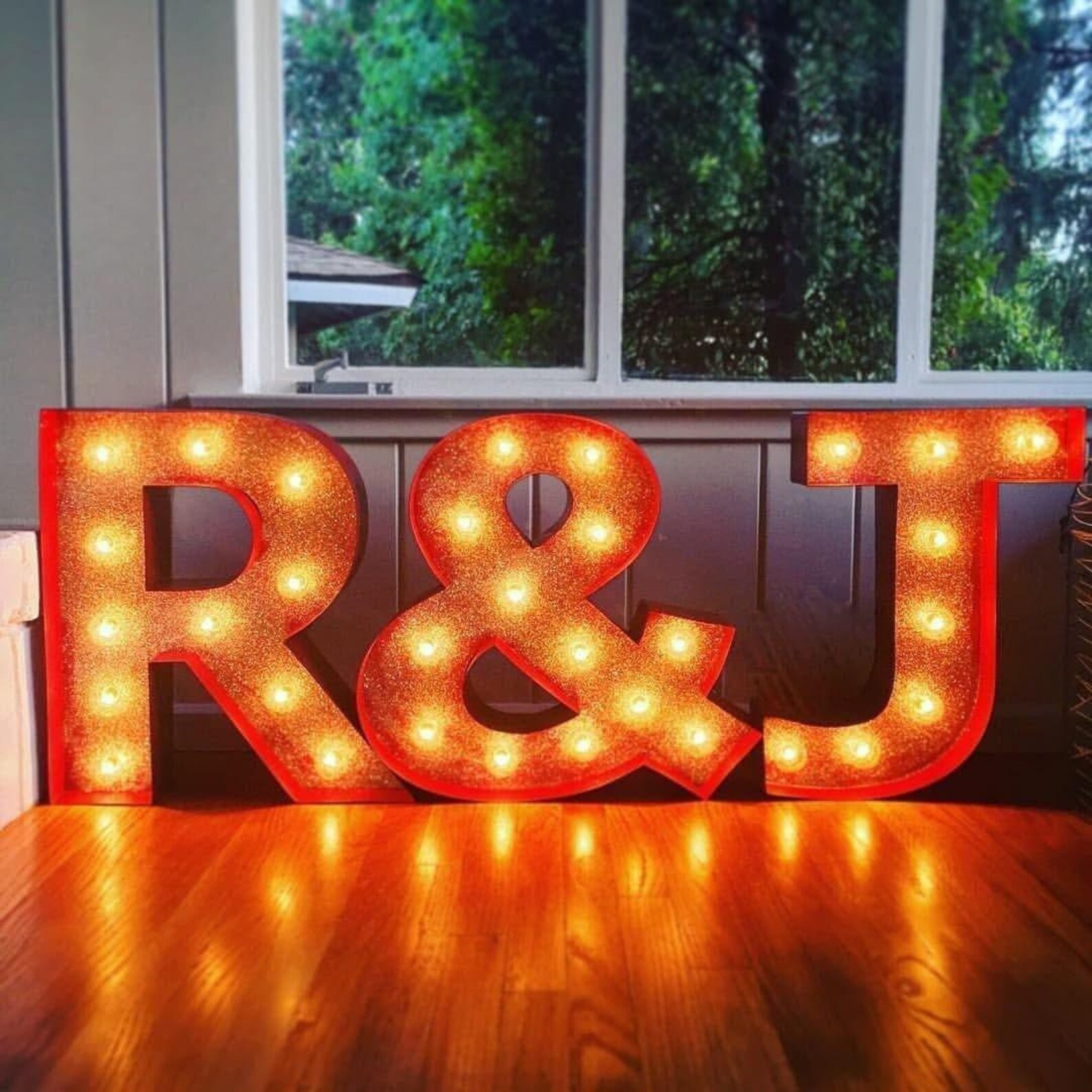 Custom 18" Metal Marquee Sign, 4 Letter Word - Etsy