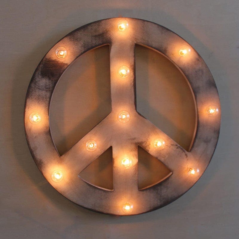 Lighted Peace Sign - Etsy