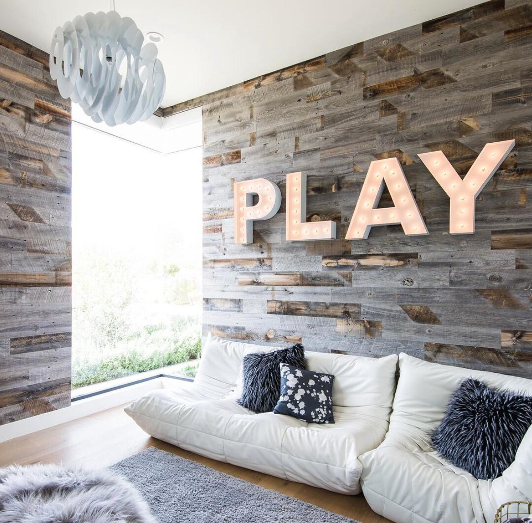 PLAY Sign / Metal Lighted PLAY Sign / Marquee Letters / 4pc Sign / LOVE ...