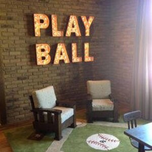 PLAY Sign / Metal Lighted PLAY Sign / Marquee Letters / 4pc Sign / LOVE ...