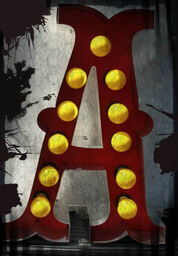 Items similar to Circus Carnival Vintage Marquee Letters 24" Wood ...