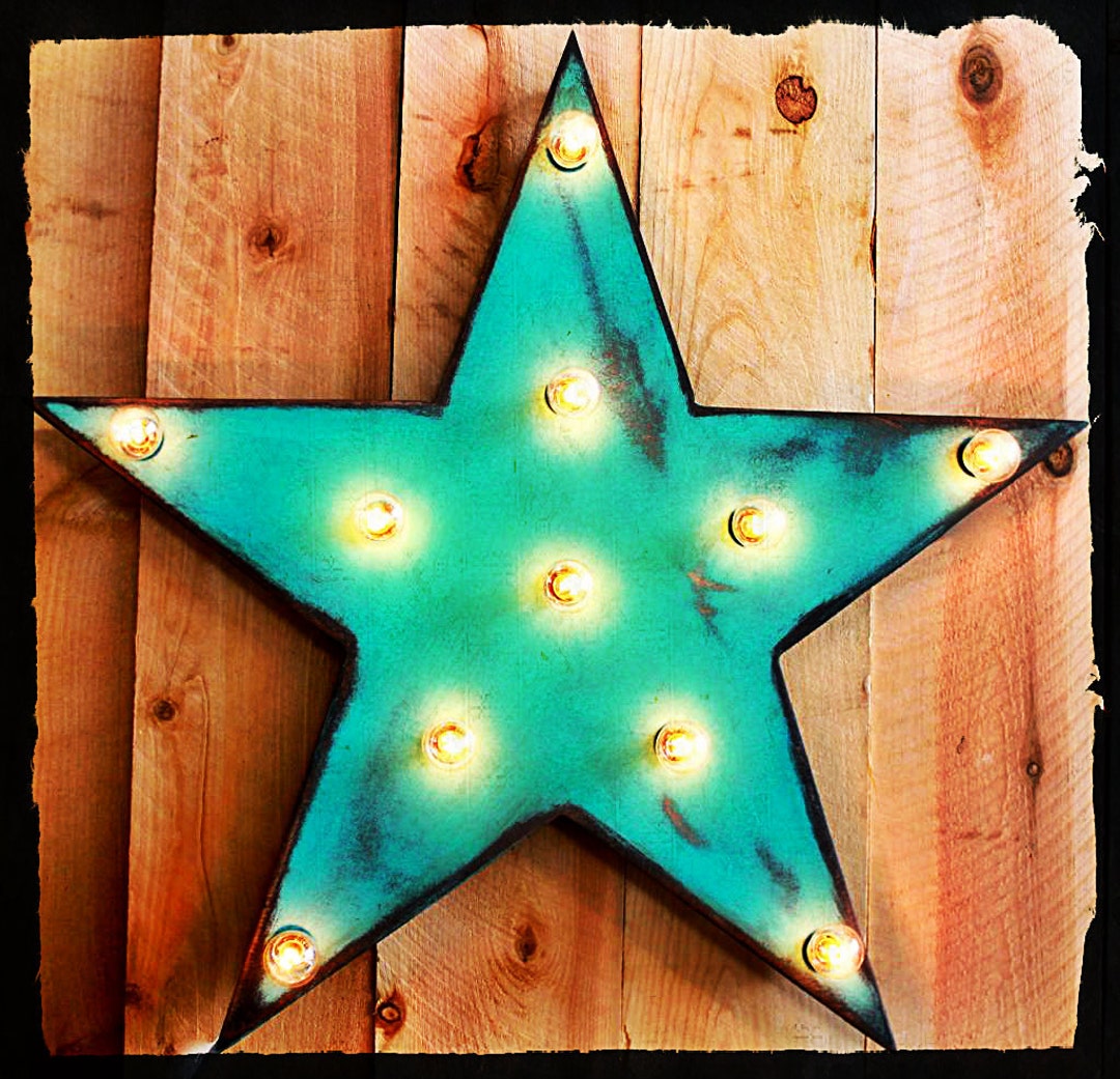 Large Marquee Sign Star Vintage Marquee Lighted Wood Custom - Etsy