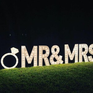 Marquee Sign Wedding Engagement Ring Marquee... Weddings Wedding Party ...