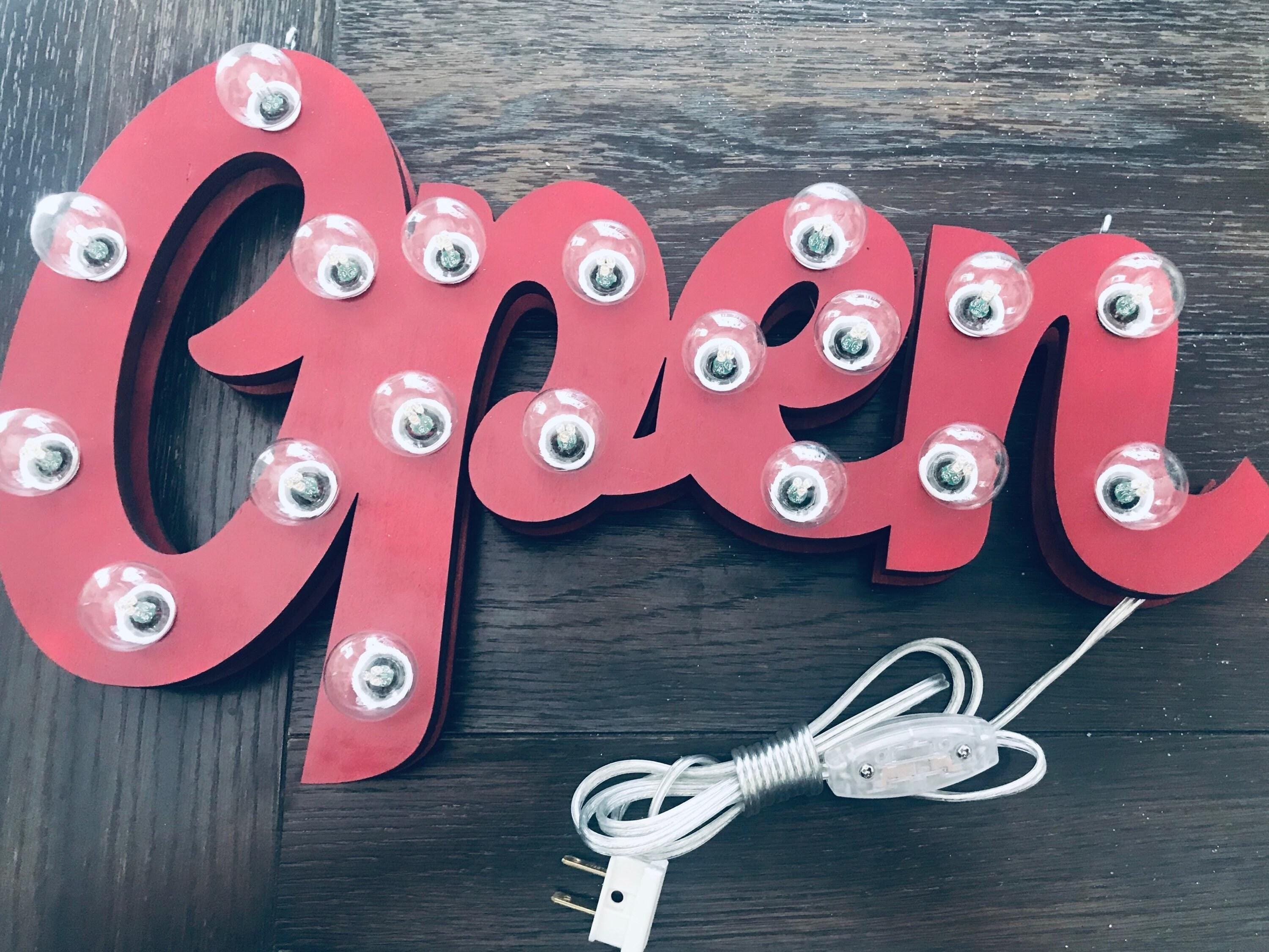 Custom lighted marquee 'open' sign – ideal for boutiques, vendors, or ...