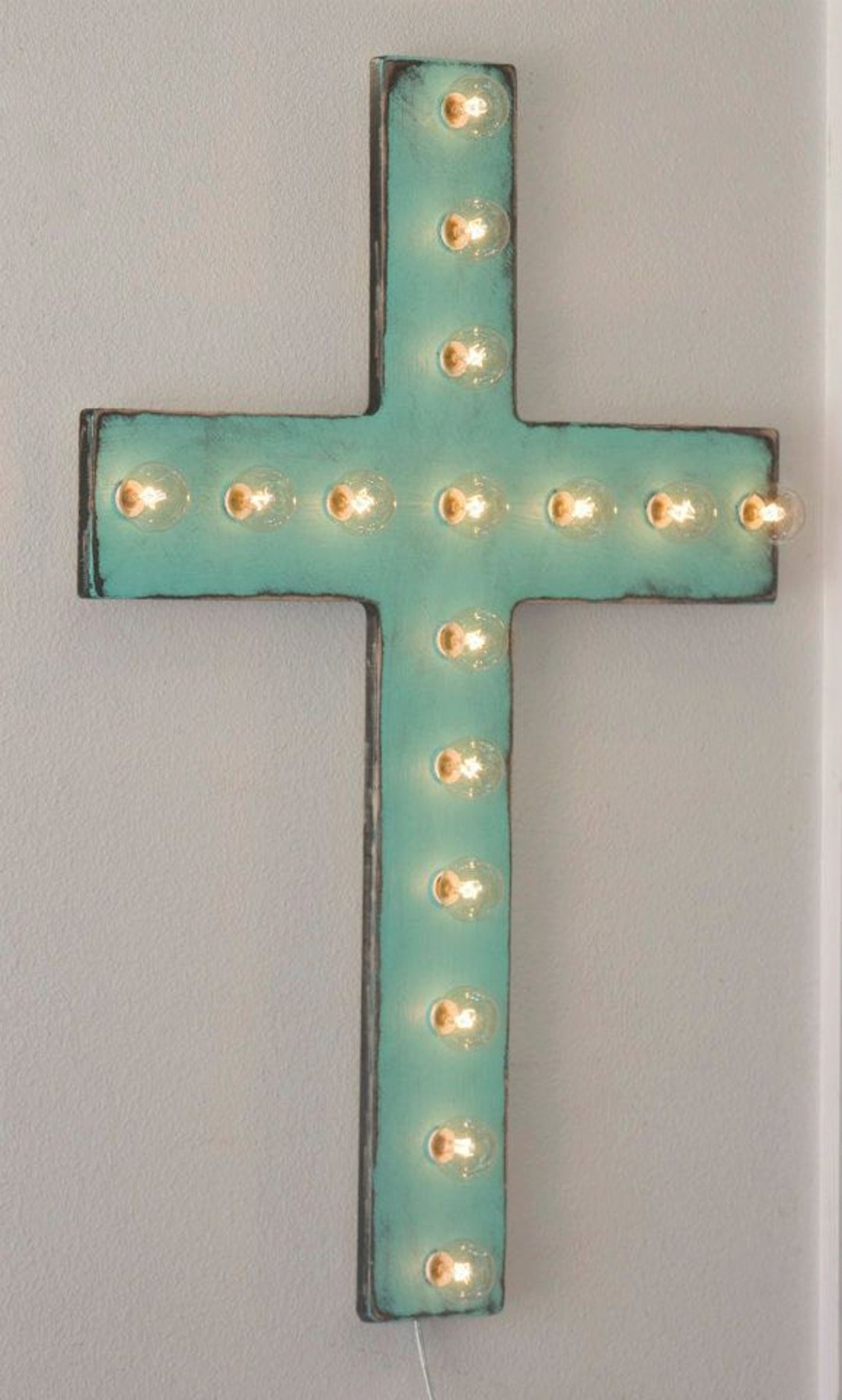 24 Marquee Sign Cross Wood - Etsy