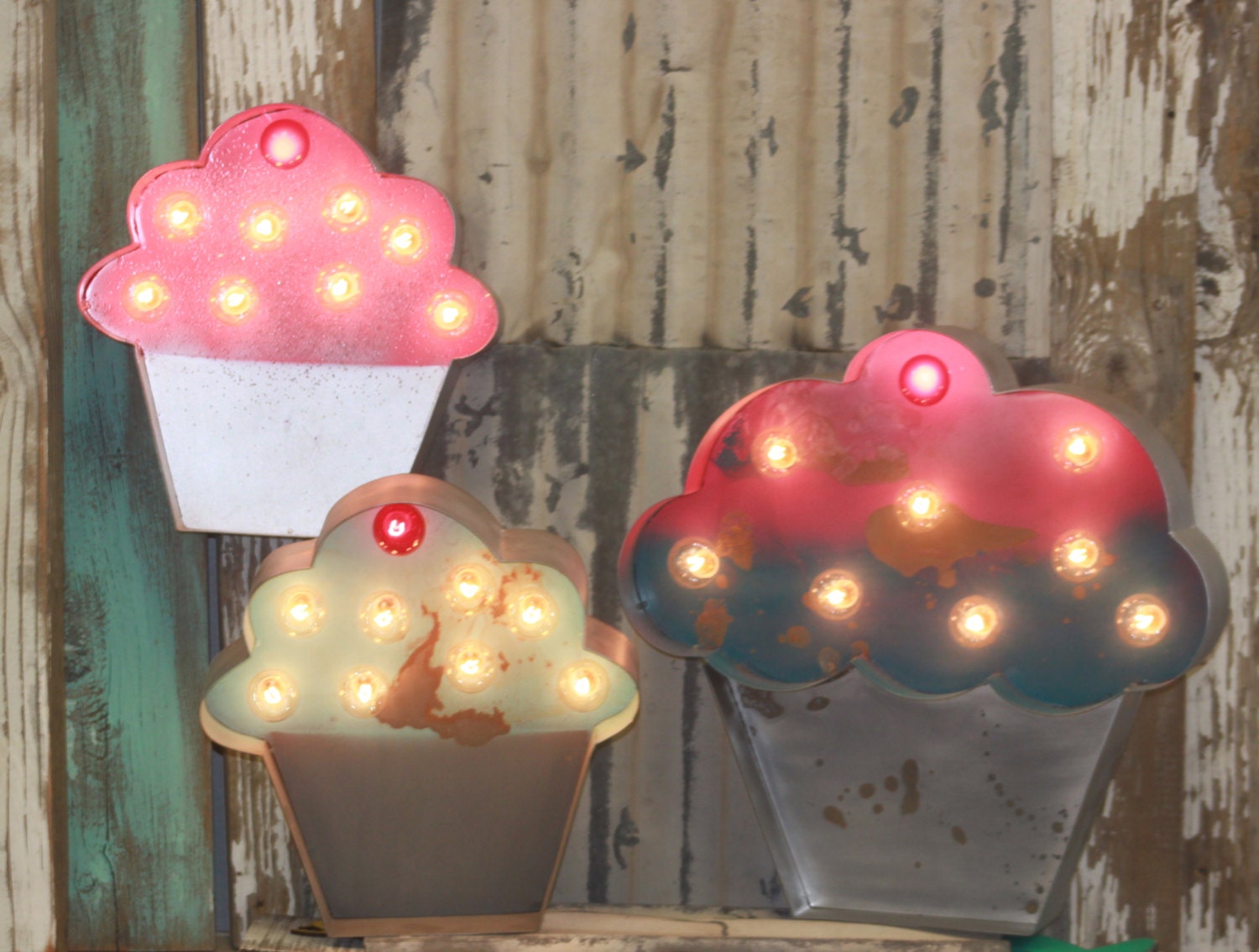 Marquee Sign Cupcake Marquee Vintage Style Metal Steel ...