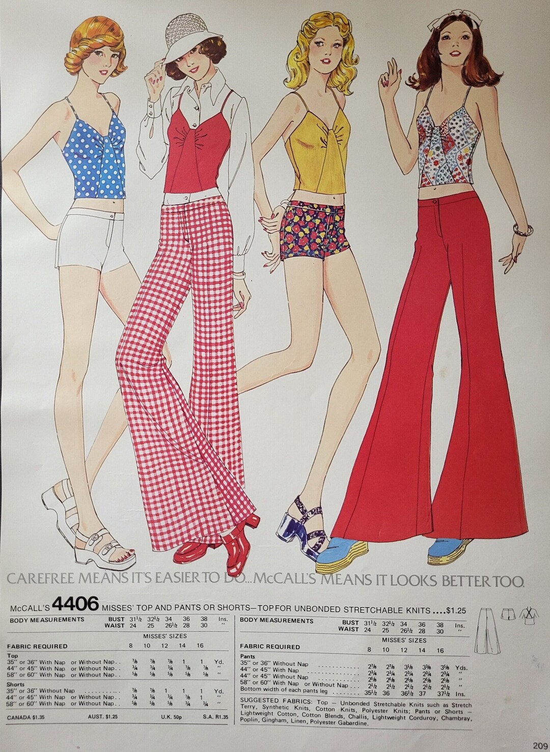 70's Mccall's Pattern Book Page Vintage Fashions - Etsy