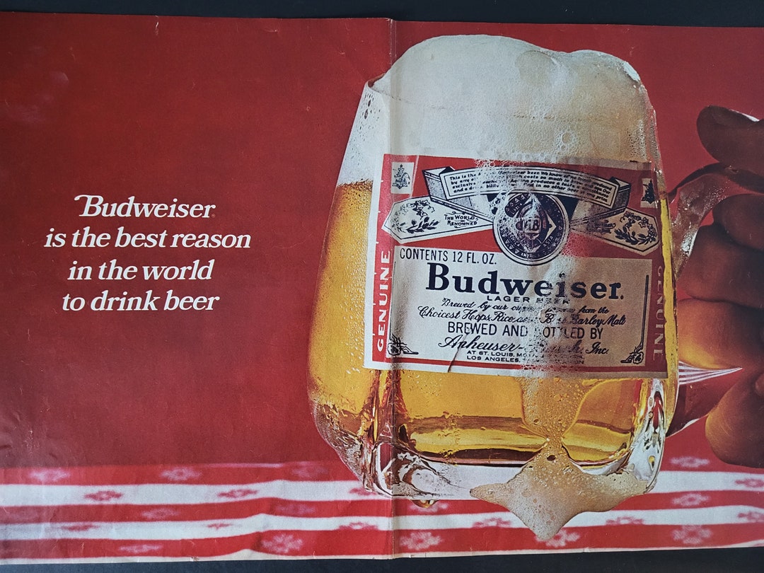 Budweiser Ad 2-page Original Vintage Magazine Advertisement Ready to ...