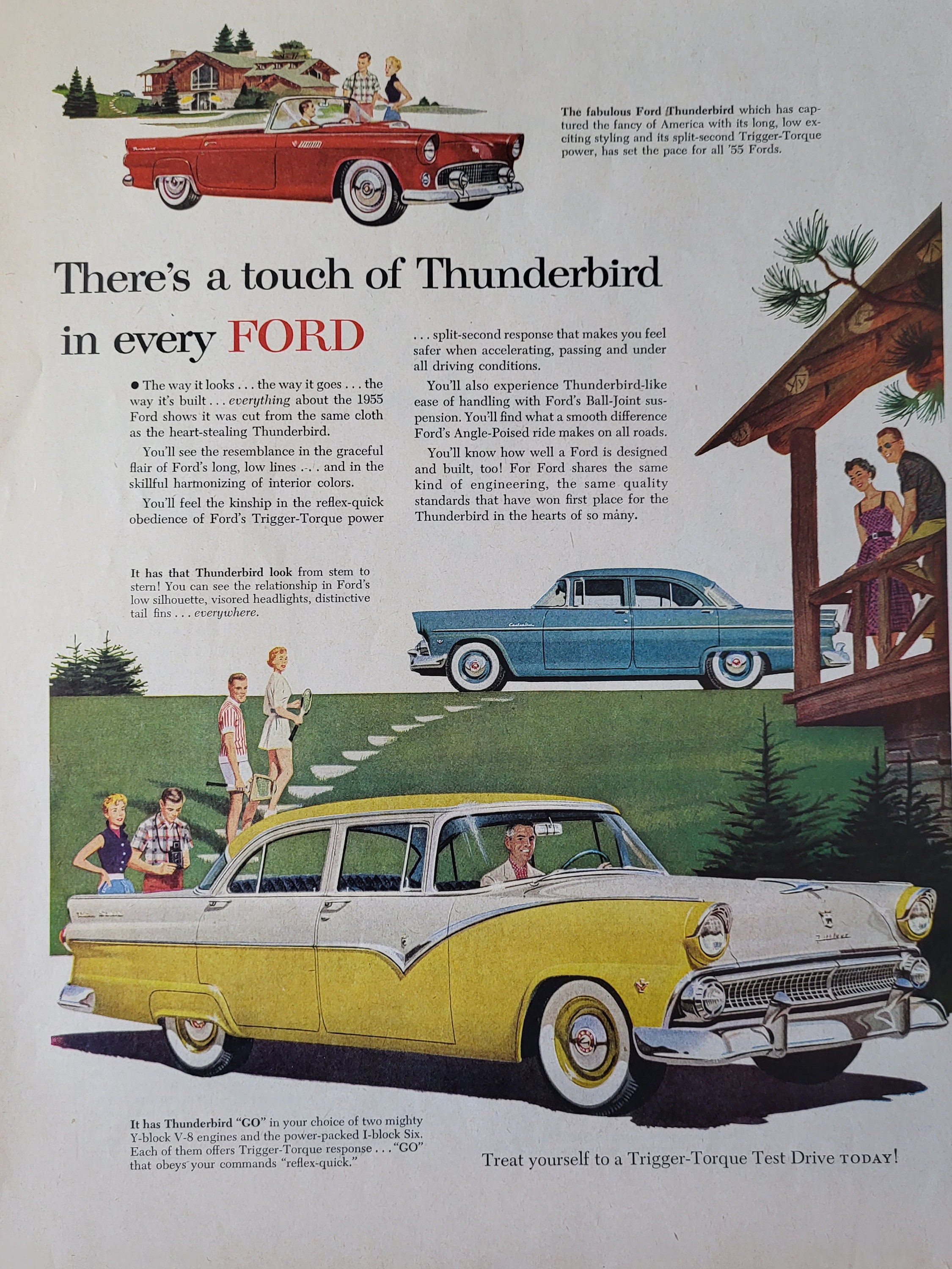 1955 Ford Adoriginal Vintage Advertisement - Etsy