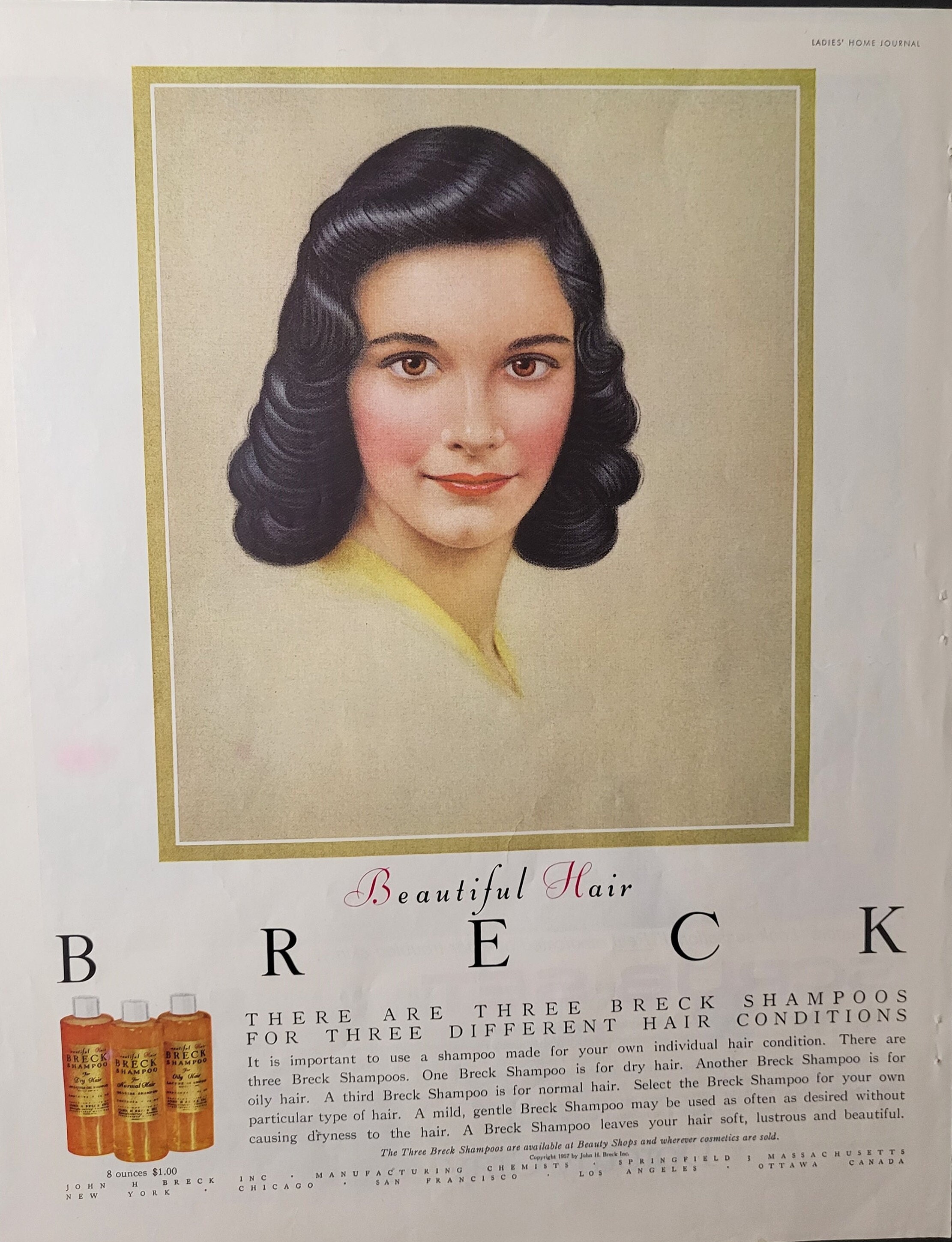 Breck Ads Your Choice Shampoo & Conditioner Originalbathroom Dressing ...