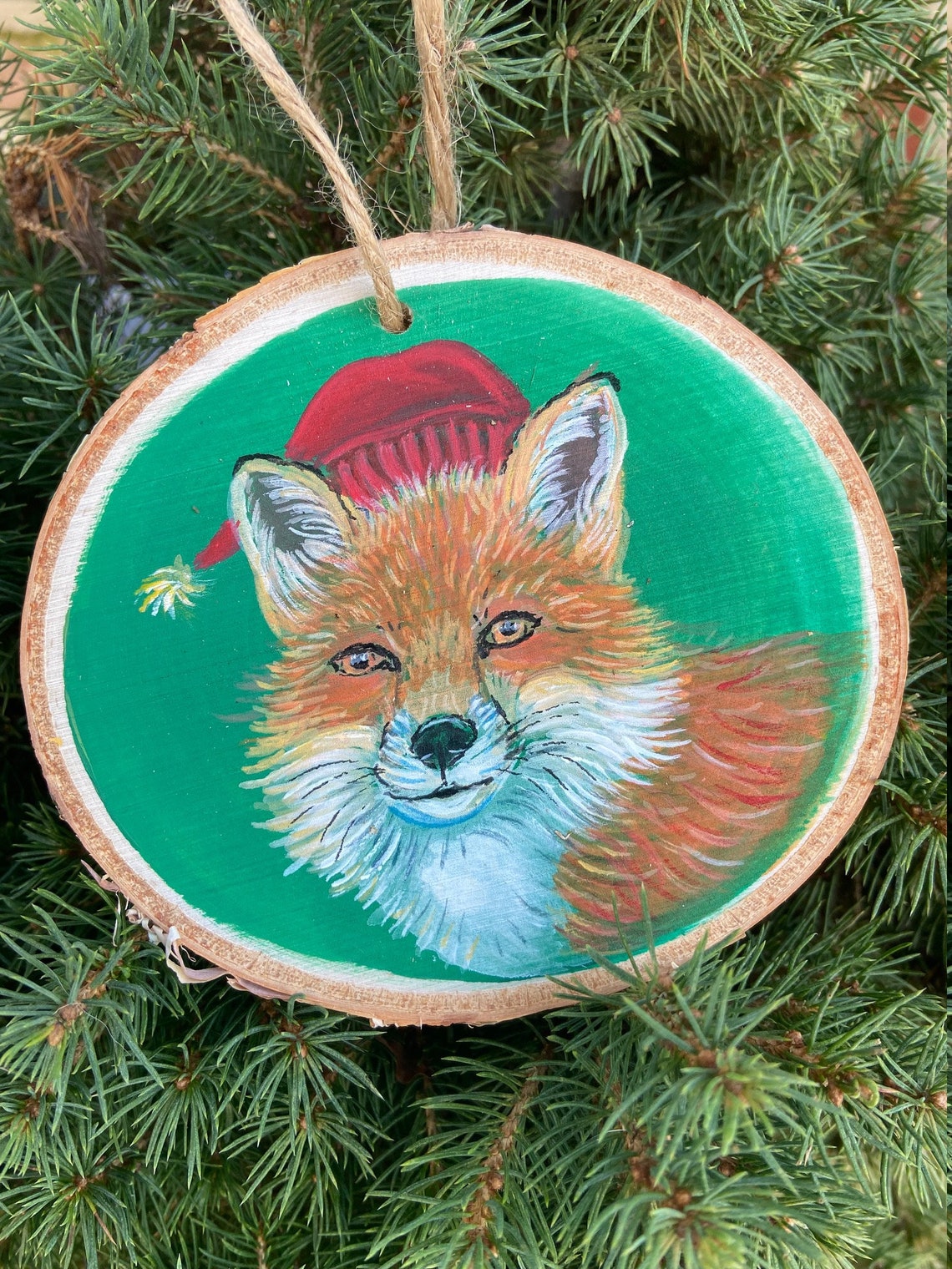 Christmas Fox - Etsy
