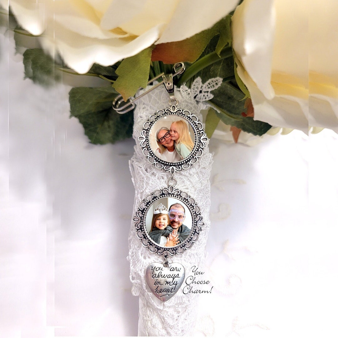 Bridal Bouquet Photo Memorial Charm Wedding Memory Photo Charm Bridal ...