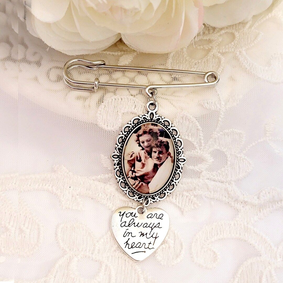 Wedding Memorial Photo Charm Groom Gift From Bride Funeral Graduation ...