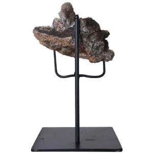 Small Crystal Rock Specimen With Custom Iron Stand. Geode / Mineral Now ...