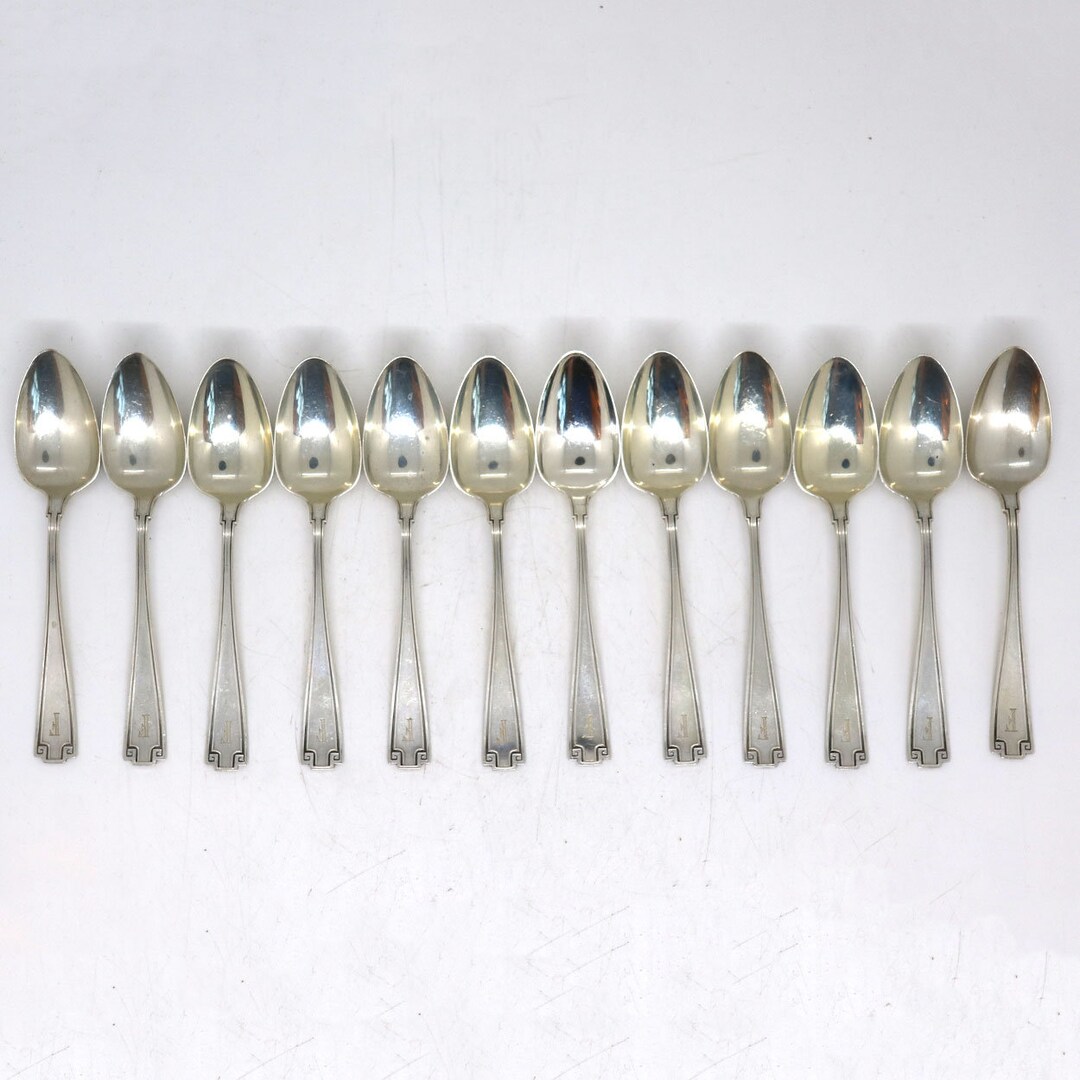 1913 Pattern Vintage Set 12 American Gorham Sterling Silver Etruscan ...