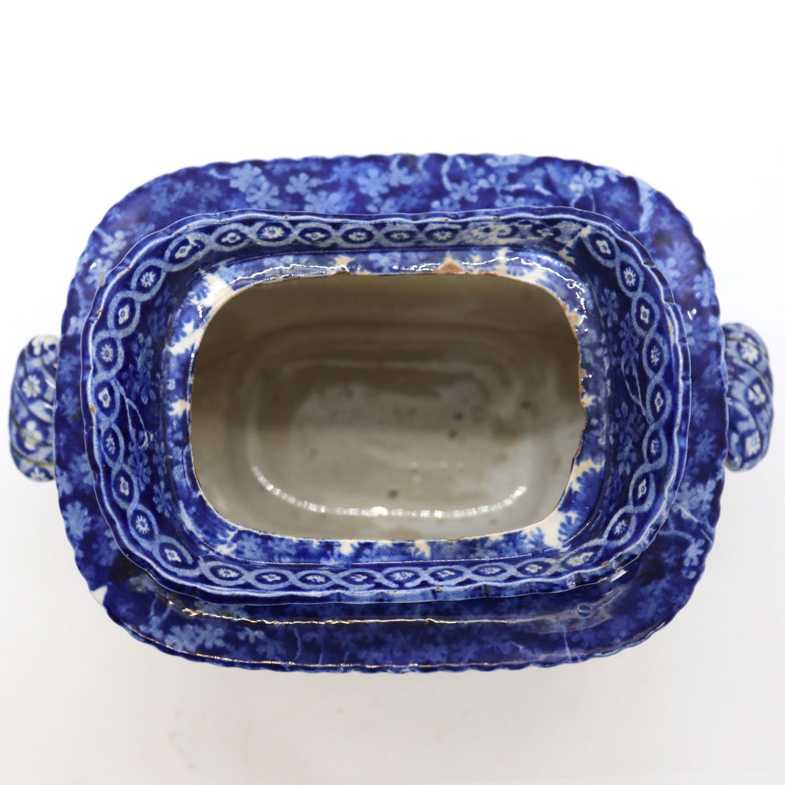 1825 Antique English Adams Pottery Blue and White Historical - Etsy