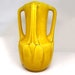 1910 Vintage Japanese Awaji Ware Art Nouveau Yellow Pottery Four Handle ...
