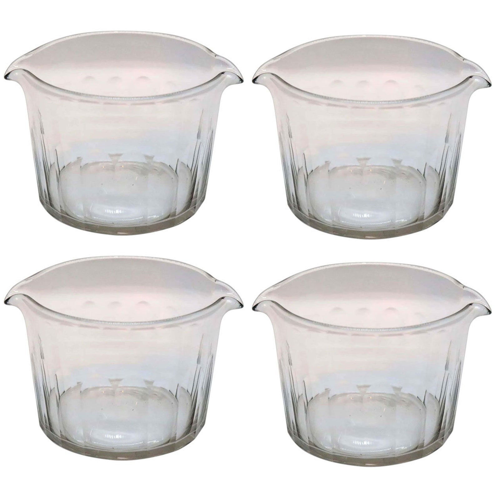 Four Vintage English Regency Glass Double-lip Wine Rinsers. Wine ...